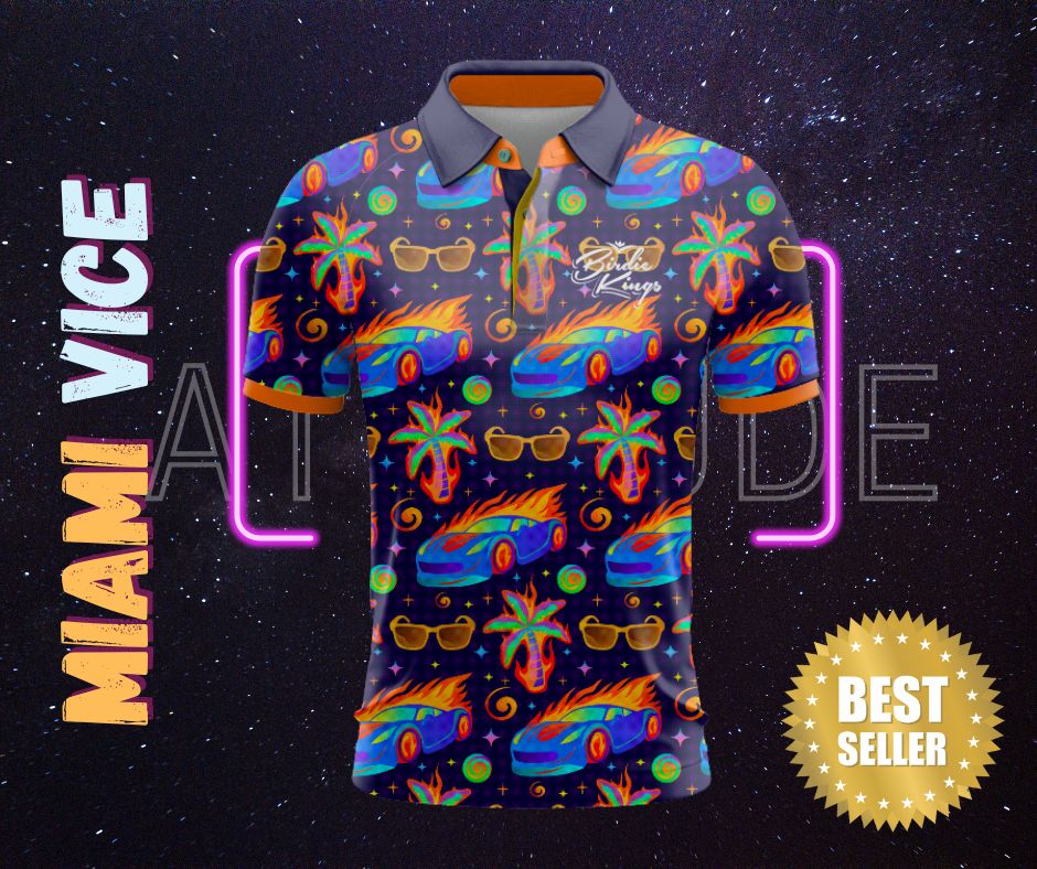 Miami Vice Golf Polo – Birdie Kings