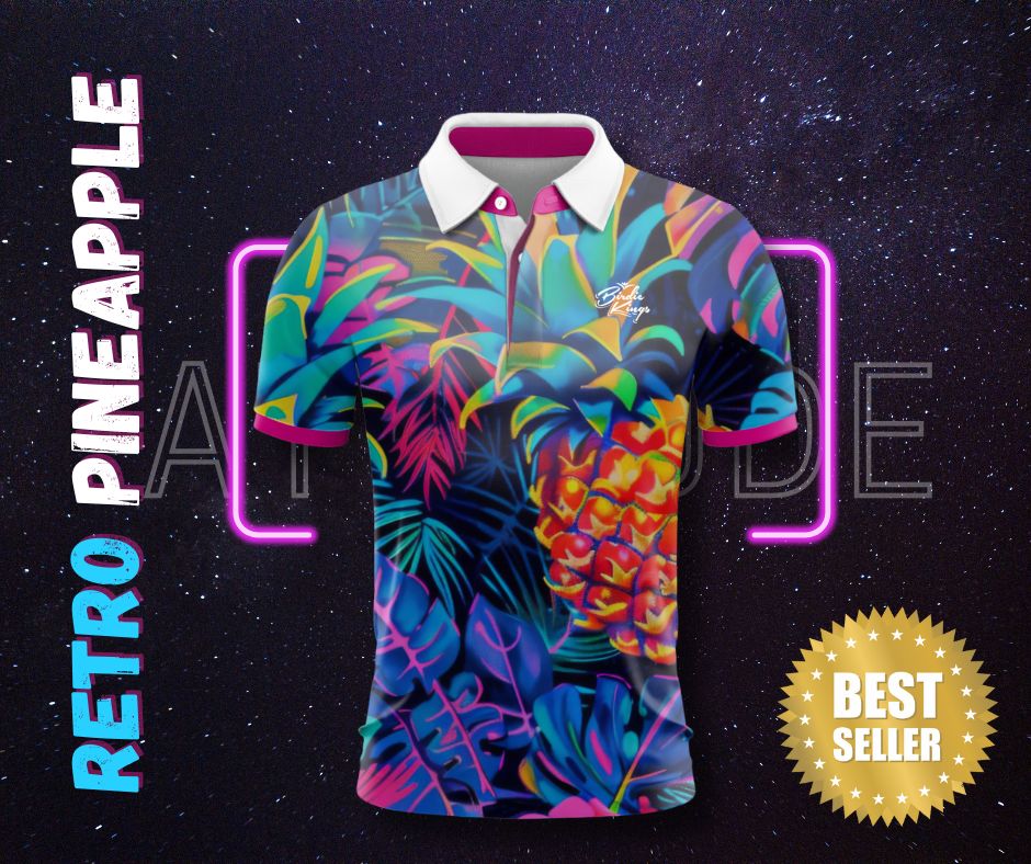 Retro Pineapple Golf Polo – Birdie Kings